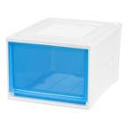 IRIS 15.75 in. x 11.5 in. Deep Box Chest Drawer, White with Blue ...