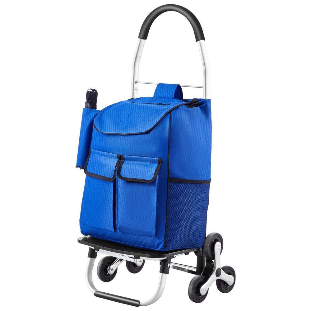SKYSHALO Stair Climber Trolley Dolly, Folding Shopping Cart, 150lbs ...