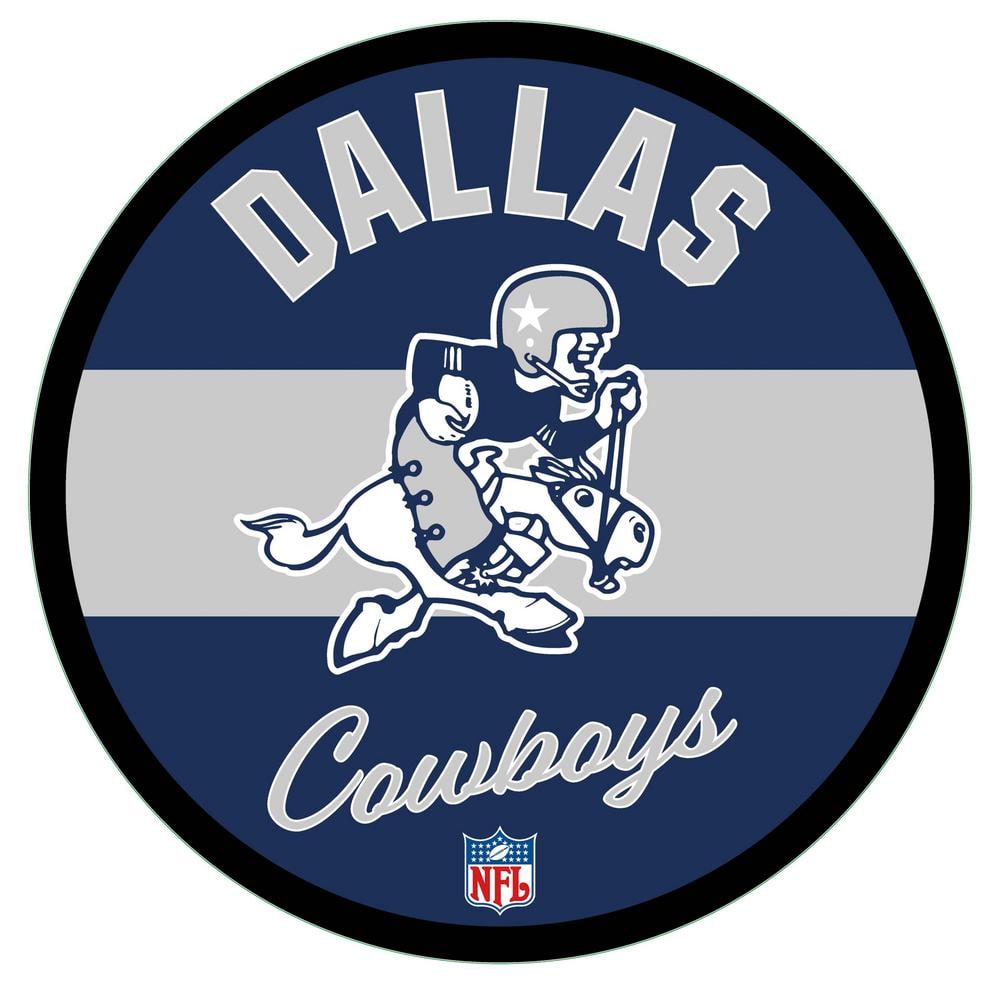 Evergreen Dallas Cowboys Vintage Round 23 in. Plug-in LED Lighted Sign ...