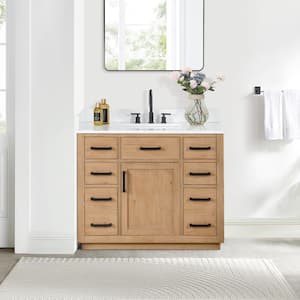 Altair Gavino 30 in. Single Freestanding Natural Ash Bath Vanity with ...
