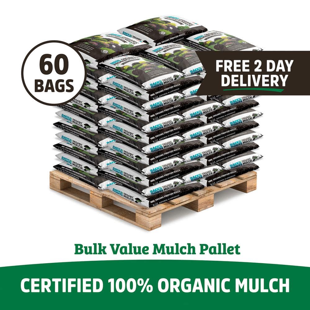 Back to the Roots Organic Value Bulk Mulch Pallet (60 1 cu. ft. bags ...