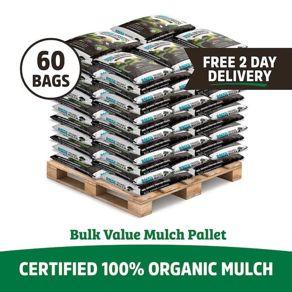 Back to the Roots Organic Value Bulk Mulch Pallet (60 1 cu. ft. bags ...