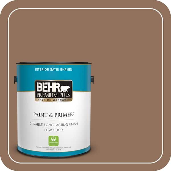 BEHR PREMIUM PLUS 1 gal. #N240-6 Wild Mustang Satin Enamel Low Odor ...