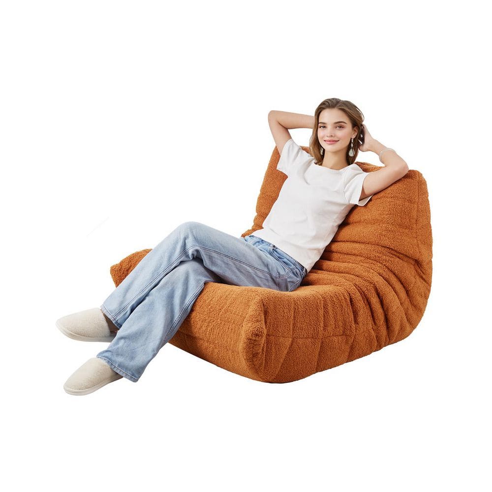 SKYSHALO Bean Bag Chair, Plastic L-Shaped Outdoor Rocking Chair with ...