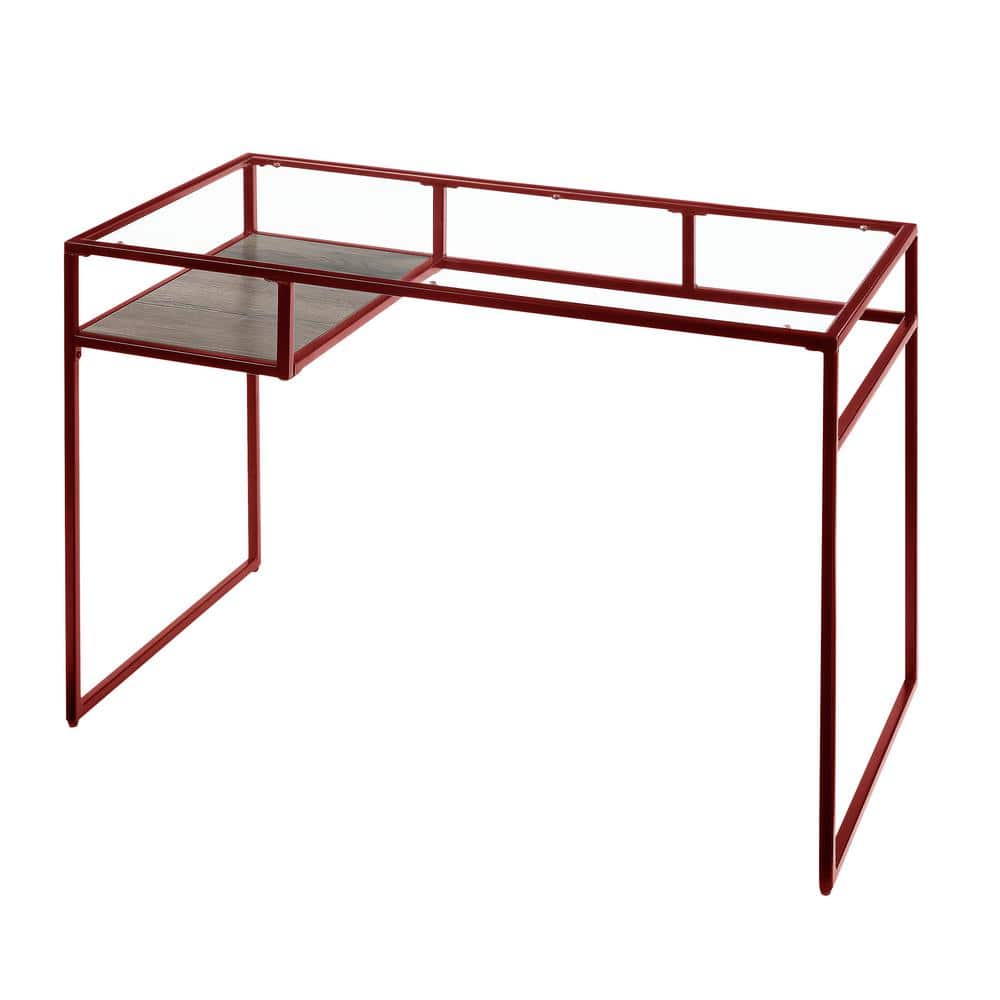 Acme Furniture Yasin 24 in. Rectangular Red Metal Writing Desks with ...