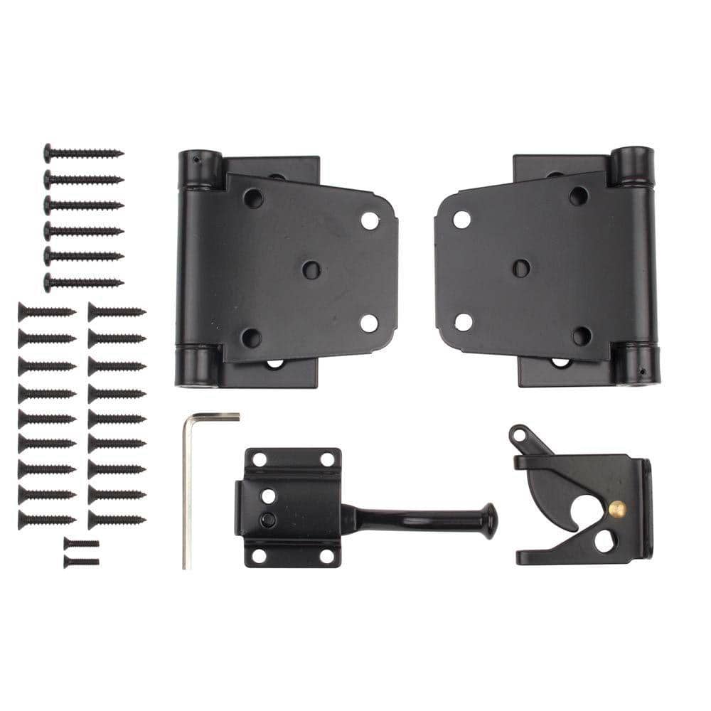 Everbilt Black Self-Closing Gate Kit 24390 - The Home Depot