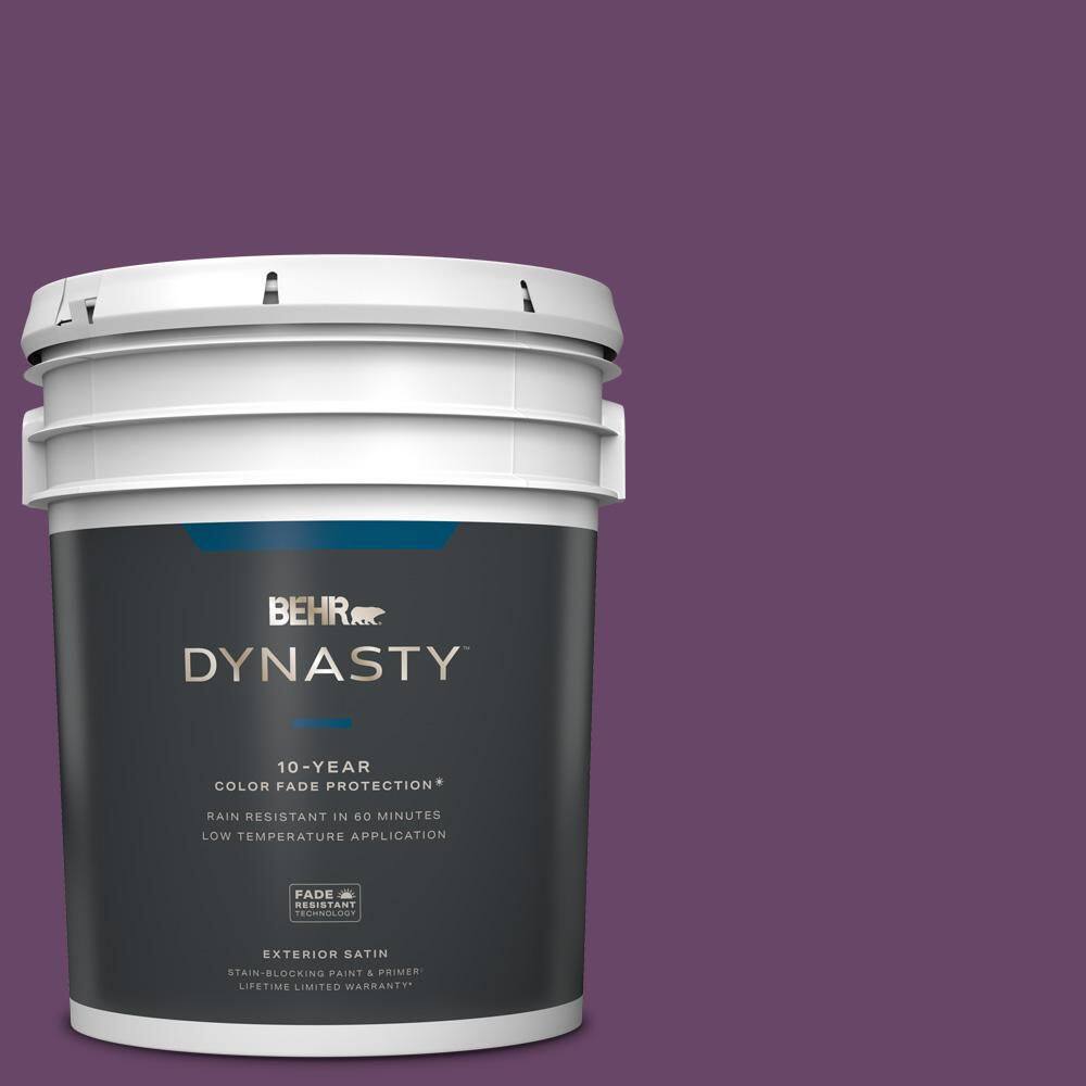 BEHR DYNASTY 5 gal. #P100-7 Sultana Satin Enamel Exterior Stain ...