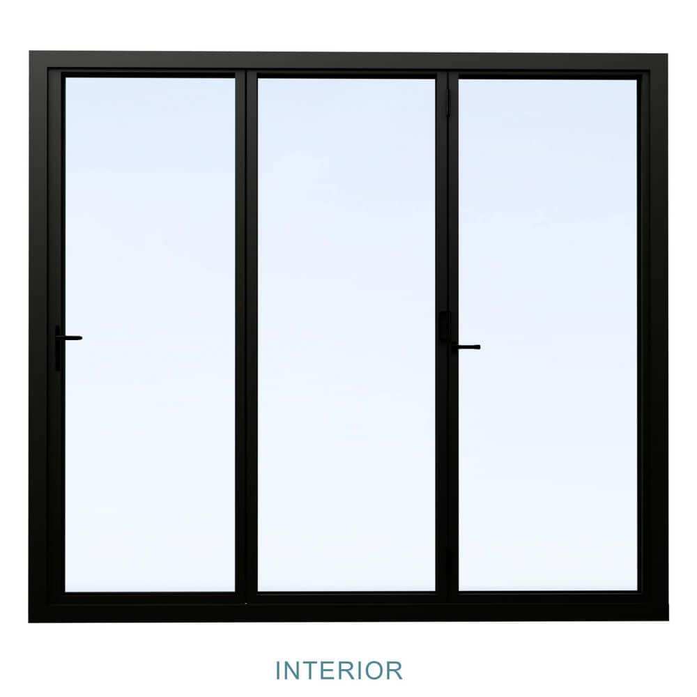 ARK DESIGN 96 in. x 80 in. Left Swing/Outswing Double Tempered Glass ...