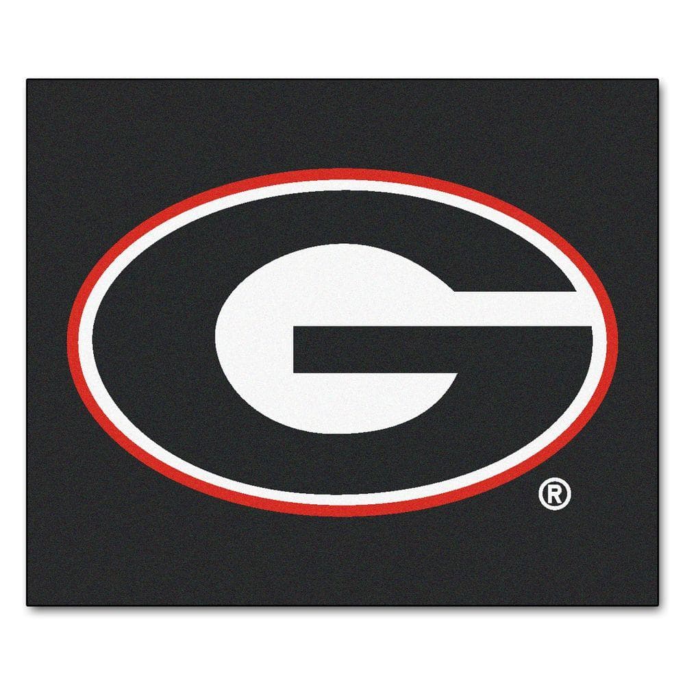 FANMATS NCAA University of Georgia Black 4 ft. 11.5 in. x 5 ft. 11 in ...
