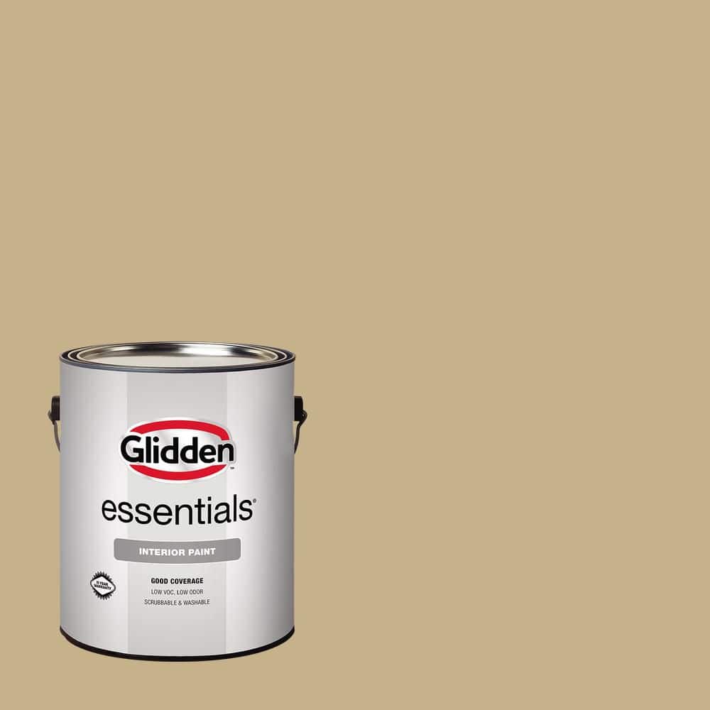 Glidden Essentials 1 gal. PPG1103-4 Earthy Cane Semi-Gloss Interior ...