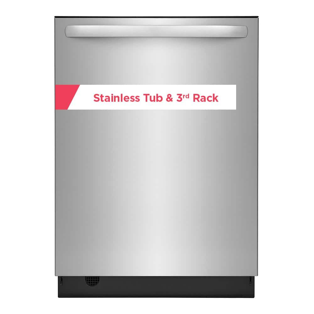 Frigidaire 24 in. Stainless Steel Top Control Built-In Tall Tub ...