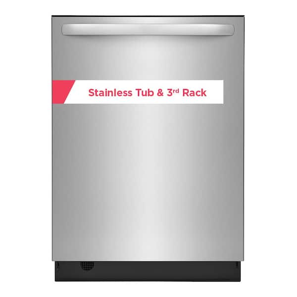 Frigidaire 24 in. Stainless Steel Top Control Built-In Tall Tub ...