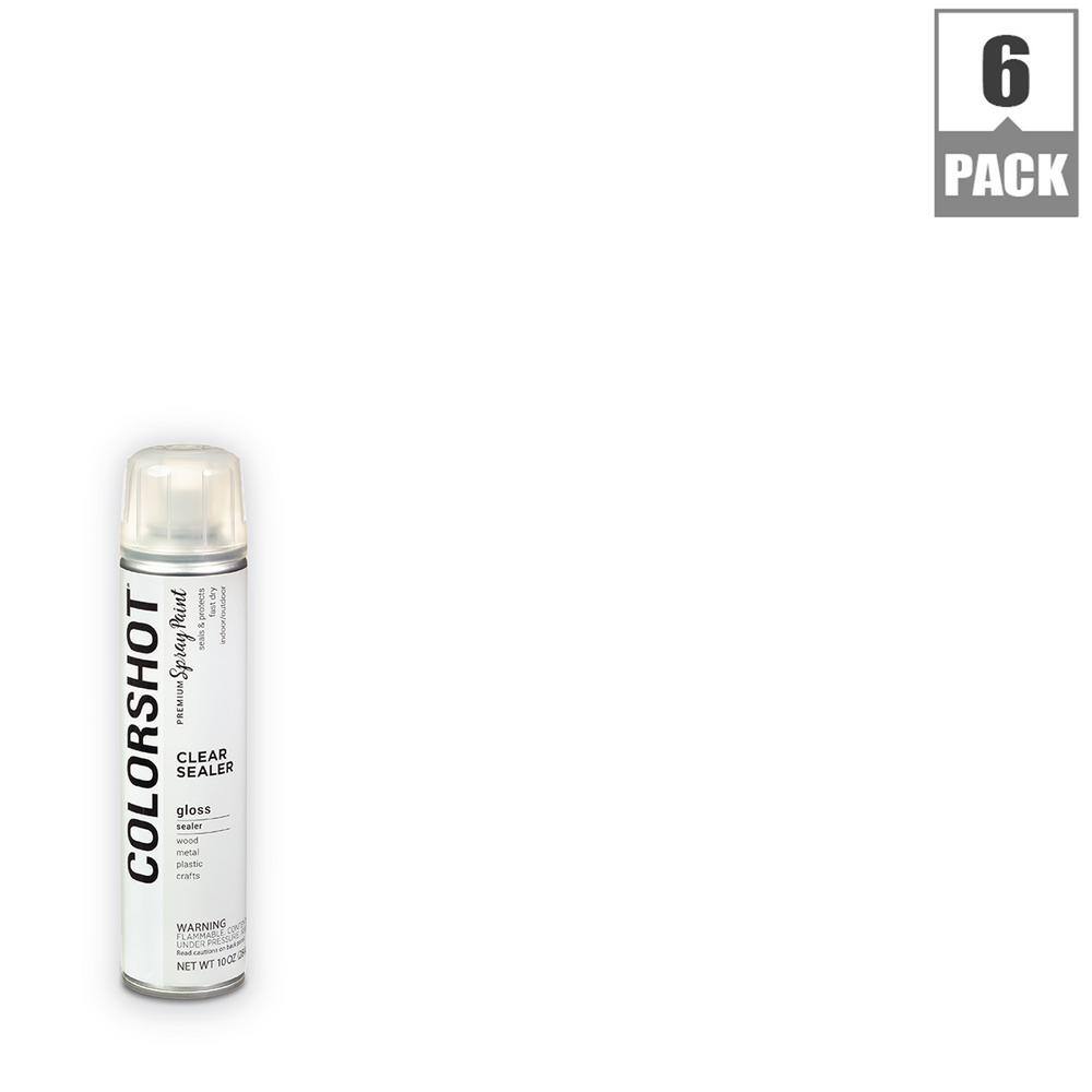 COLORSHOT 10 oz. Gloss Sealer Clear Purpose Aerosol Spray Paint (6 Pack ...