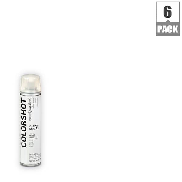 COLORSHOT 10 oz. Gloss Sealer Clear Purpose Aerosol Spray Paint (6 Pack ...