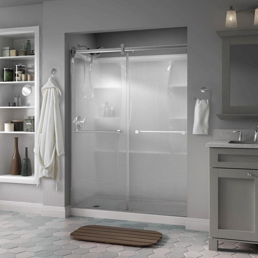 Delta Contemporary 60 in. x 71 in. Frameless Sliding Shower Door in ...