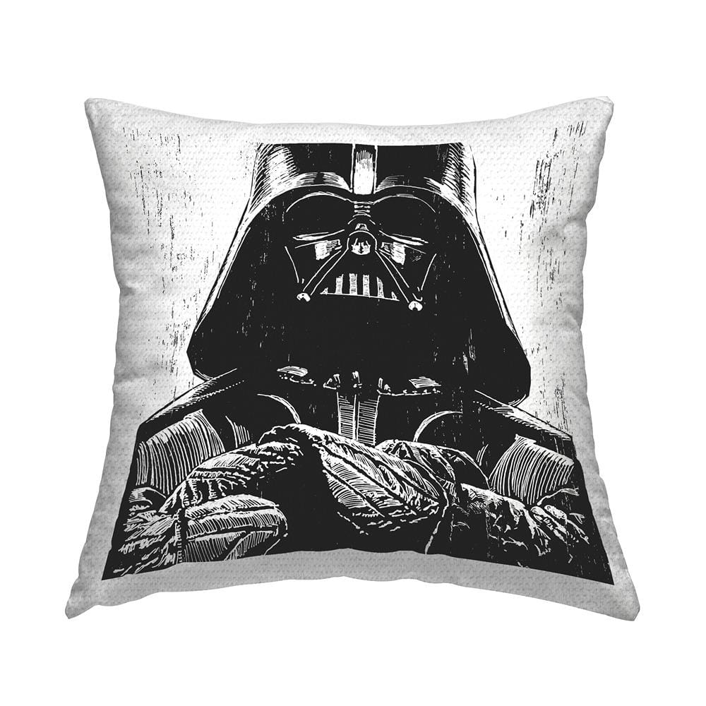 Stupell Industries Darth Vader Rustic Movie Character Black Square ...