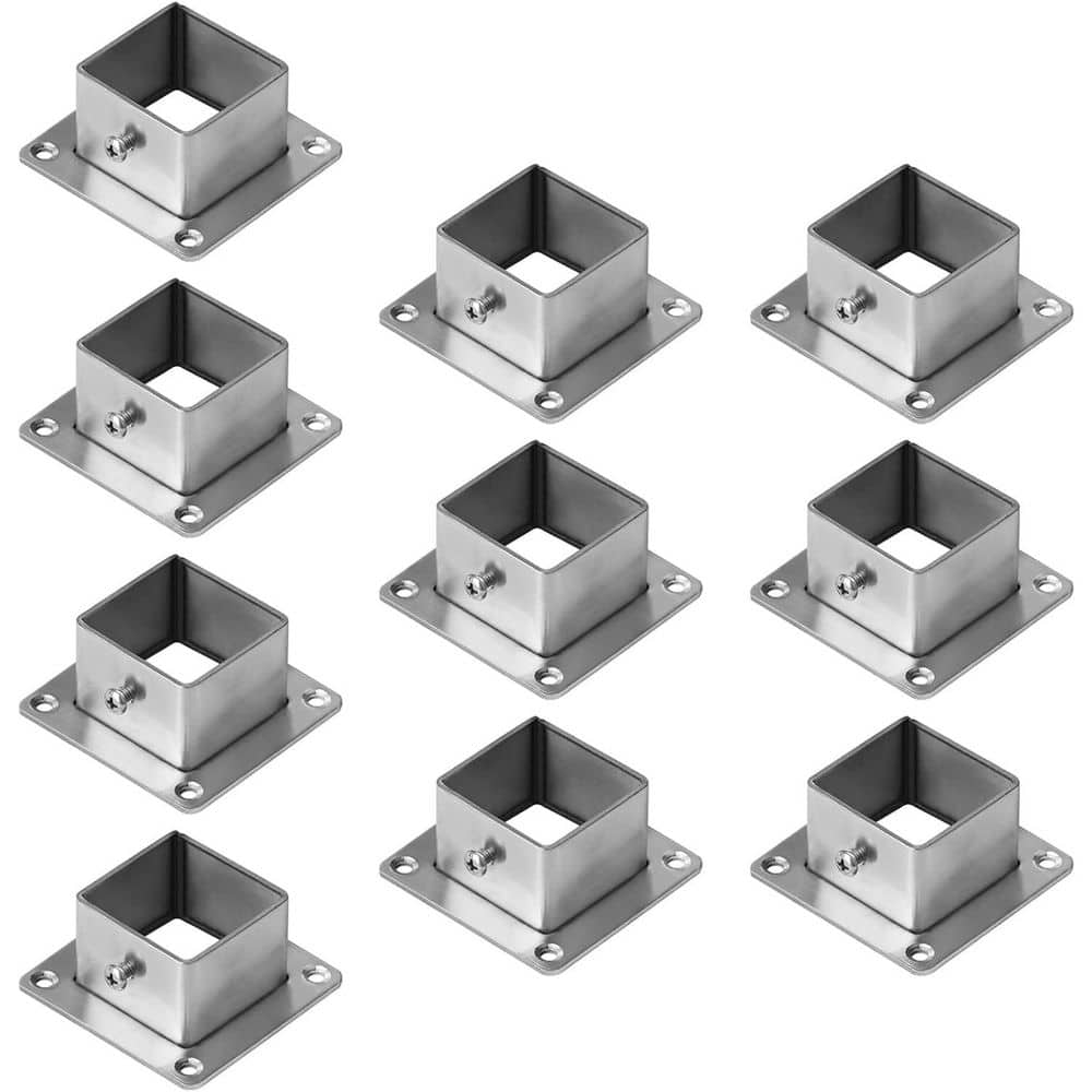 Afoxsos Square Post Flange Base Stainless Steel Deck Rail Systems for ...