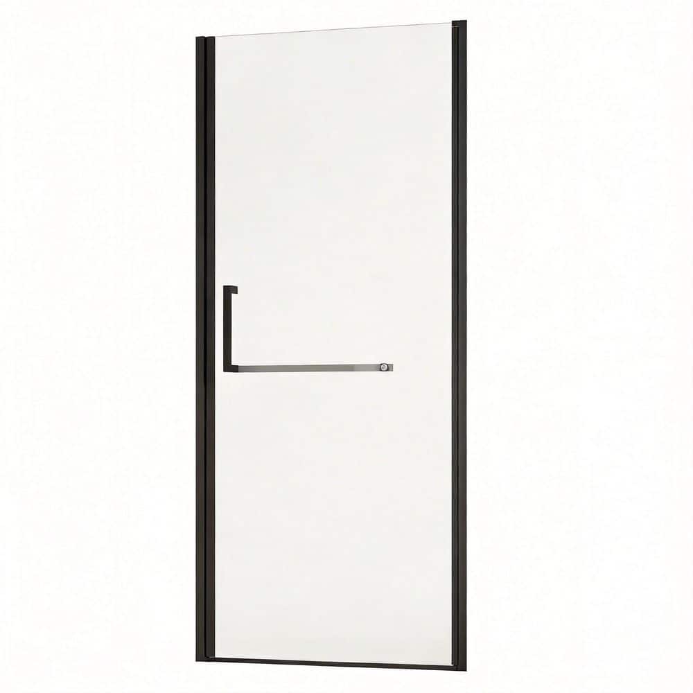 LIVACA 29 in.-30 in. W x 72 in. H Frameless Pivot Shower Door in Matte ...
