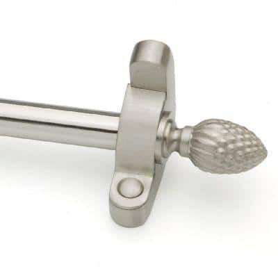 Zorrods Swing-Latch 48 in. Satin Nickel Stair Rod w/ Pineapple FInials ...