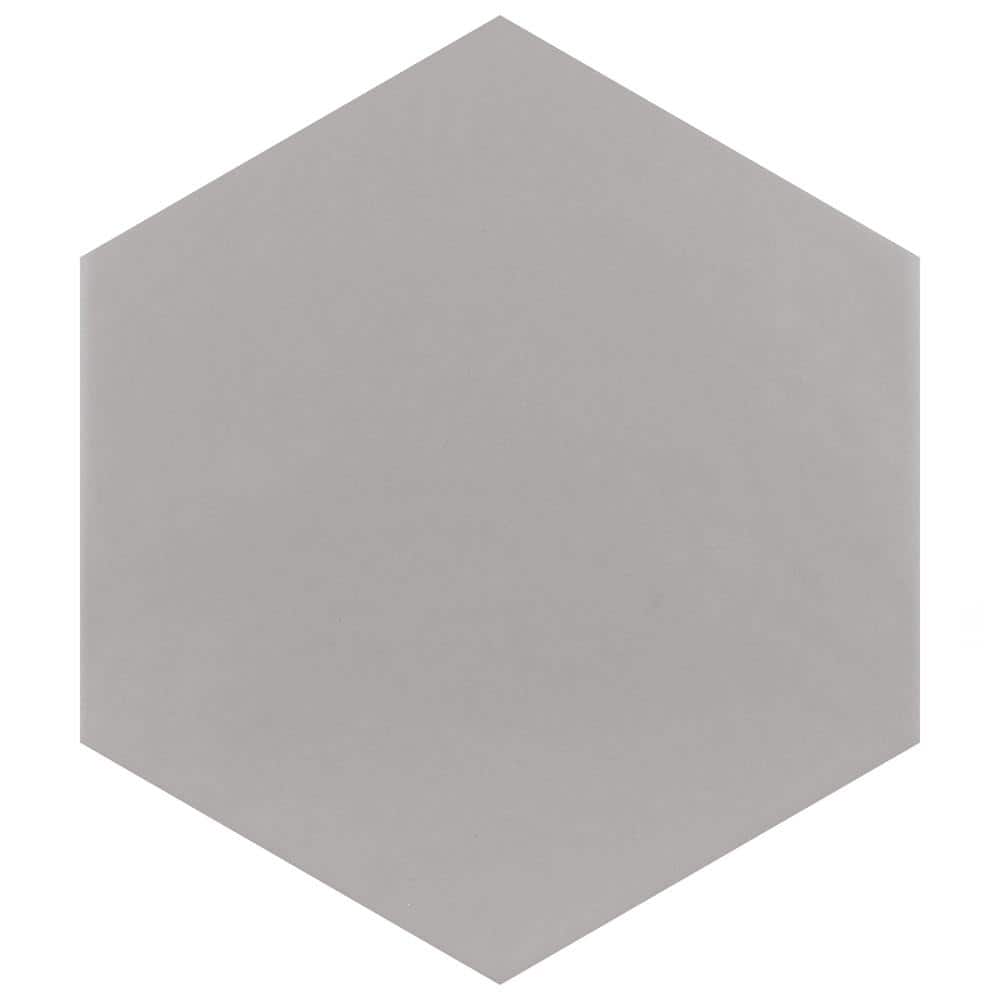 Merola Tile Hexatile Matte Gris 7 in. x 8 in. Porcelain Floor and Wall ...