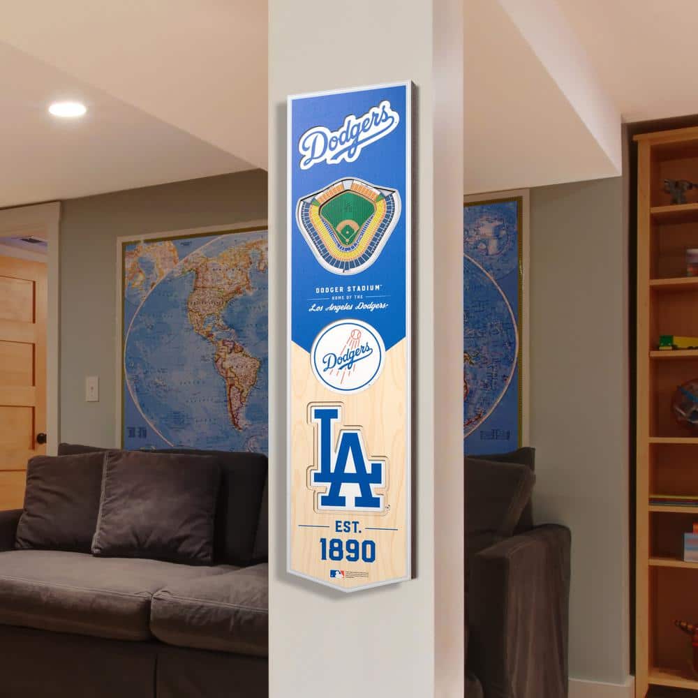 Buy MLB Los Angeles Dodgers Wooden 8 in. x 32 in. 3D Stadium Banner ...