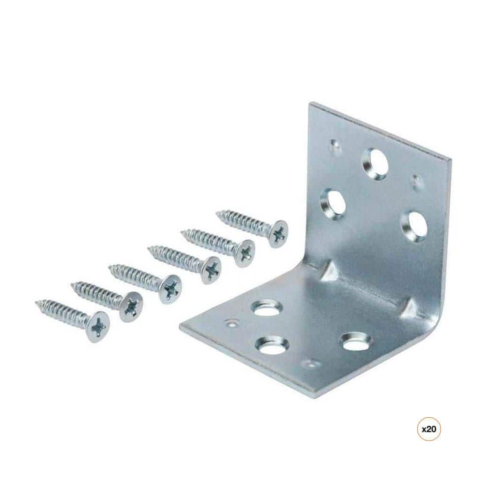 Everbilt 1-1/2 in. Zinc-Plated Double-Wide Corner Brace (2-Piece Per ...