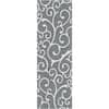 Unique Loom Decatur Scroll Dark Gray/Ivory 2 ft. 2 in. x 6 ft. Runner ...
