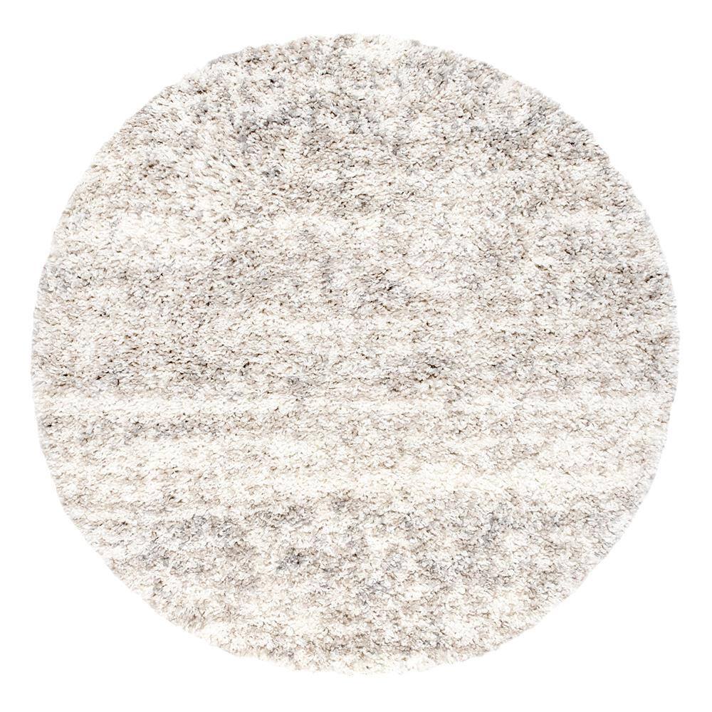StyleWell Contemporary Brooke Shag Ivory 8 ft. Round Area Rug KKEL04A-R808