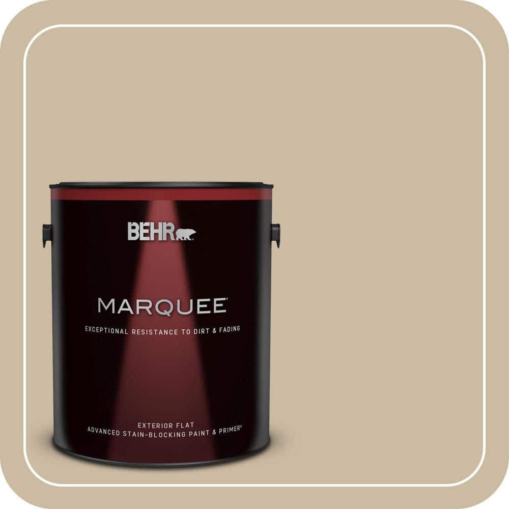 BEHR MARQUEE 1 gal. #MQ2-26 Windsor Tan Flat Exterior Paint & Primer ...