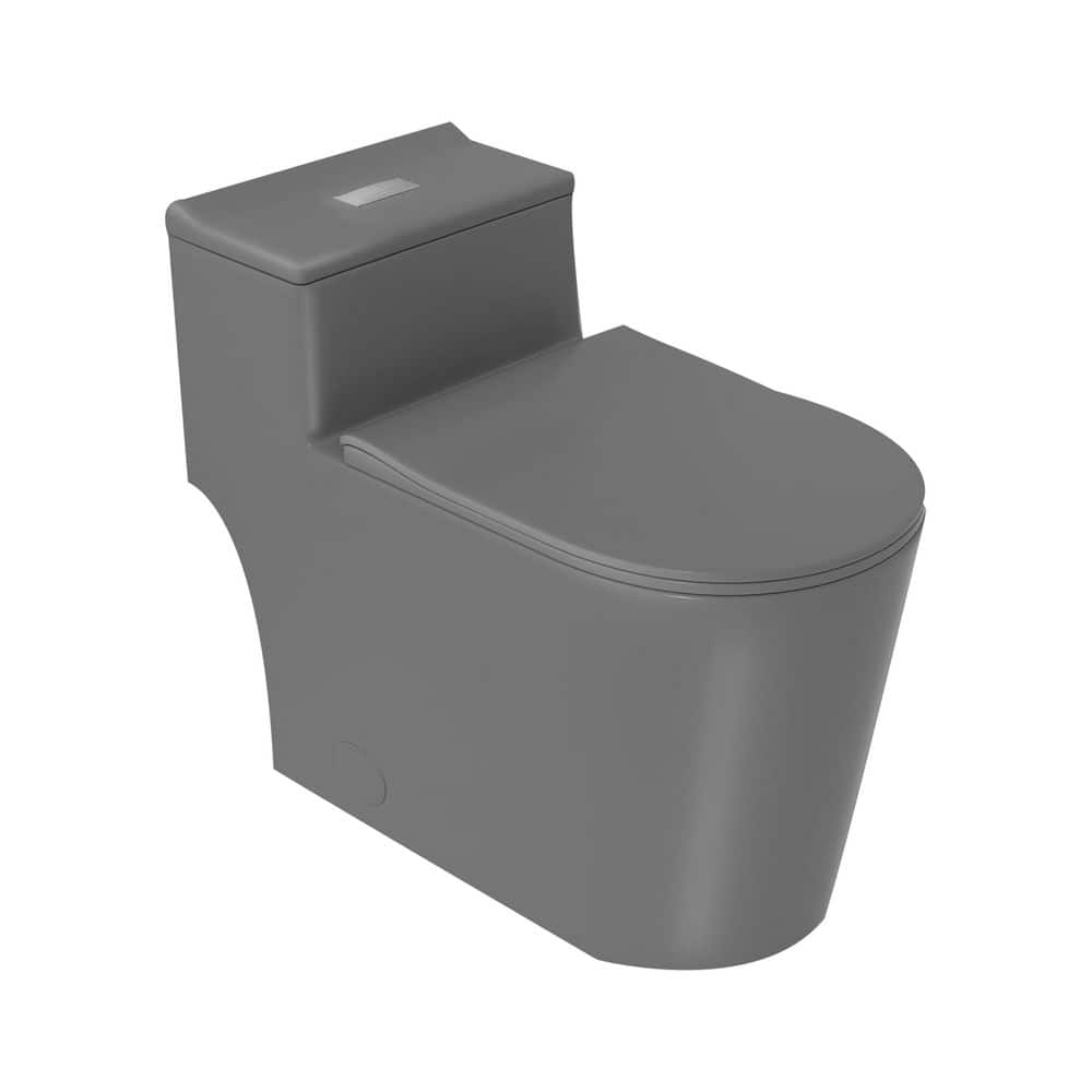Yingze 12 in. 1-Piece 1.1/1.6 GPF Dual Flush RElongated Taller Toilet ...