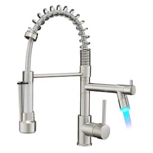 PERLIRIA INC Commercial Single Handle Pull Down Sprayer Kitchen Faucet ...