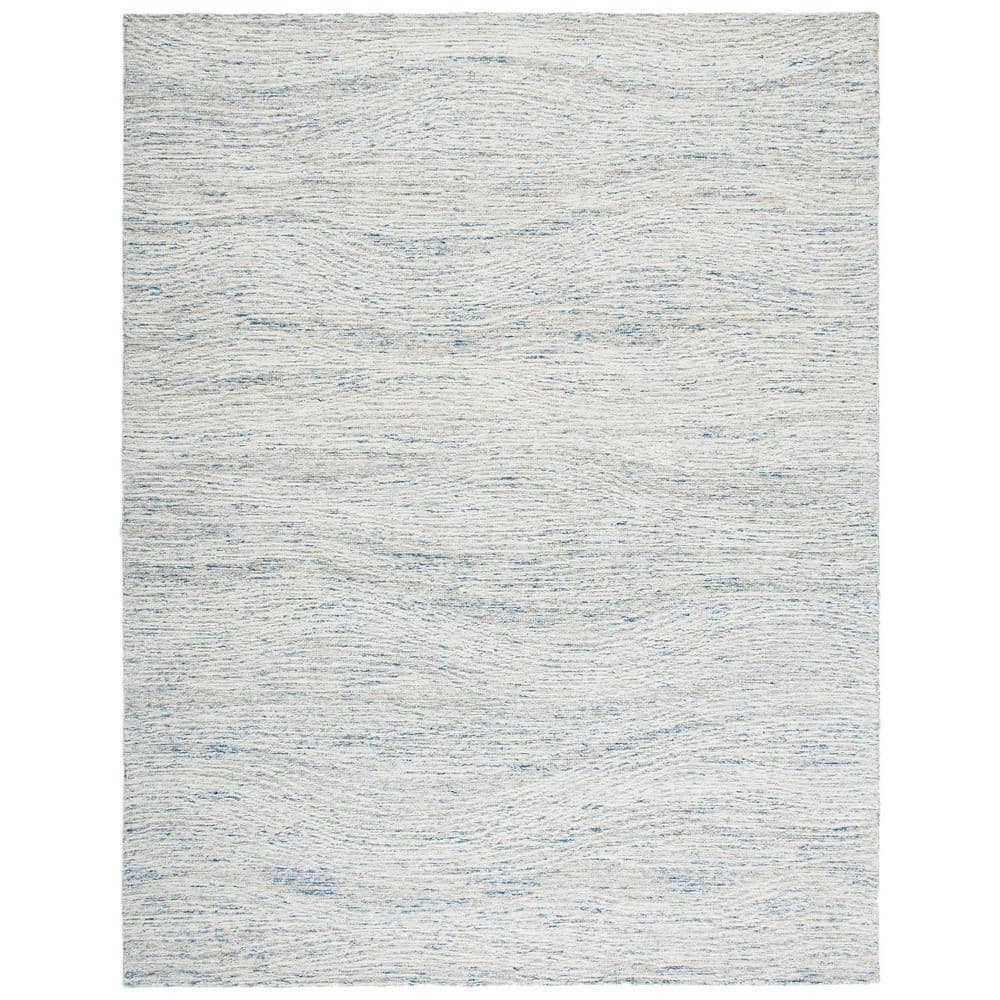 SAFAVIEH Metro Light Blue/Ivory 8 ft. x 10 ft. Abstract Waves Area Rug ...