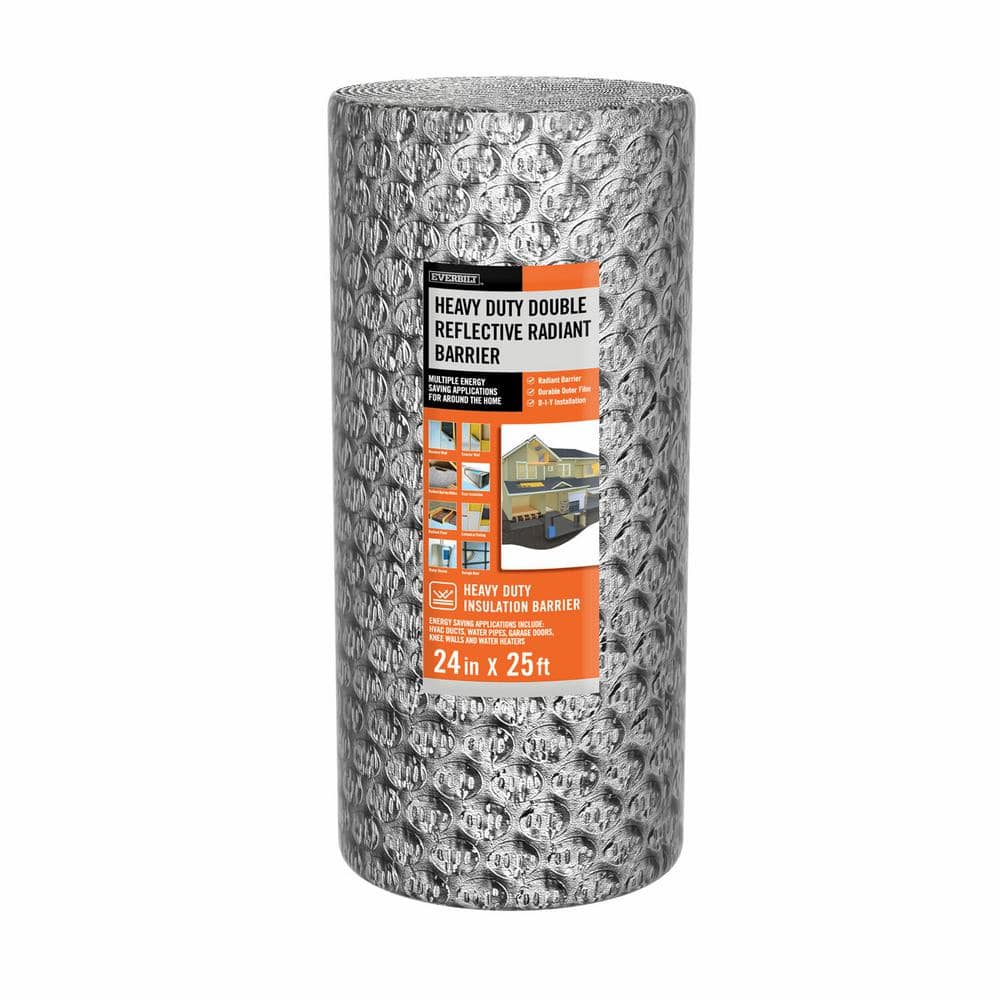Everbilt 24 in. x 25 ft. Heavy-Duty Double Reflective Radiant Barrier 24x25HDRB - The Home Depot