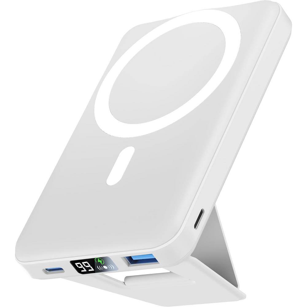 EKIEUDL Foldable Battery Pack 10000mAh Magnetic Power Bank with USB-C ...