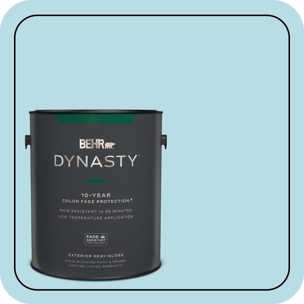 BEHR DYNASTY 1 gal. #M470-2 Basin Blue Semi-Gloss Exterior Stain ...