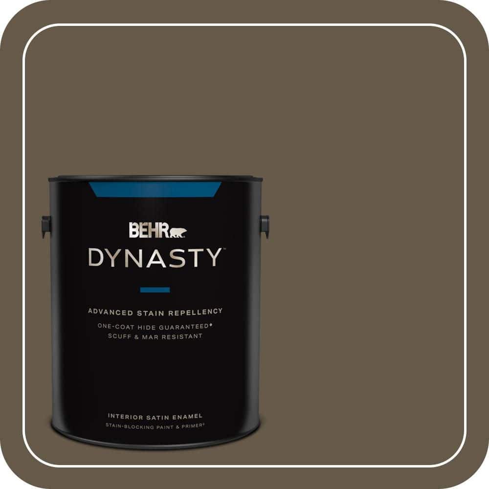 BEHR DYNASTY 1 gal. #740D-7 Frontier Shadow Satin Enamel Interior Stain ...