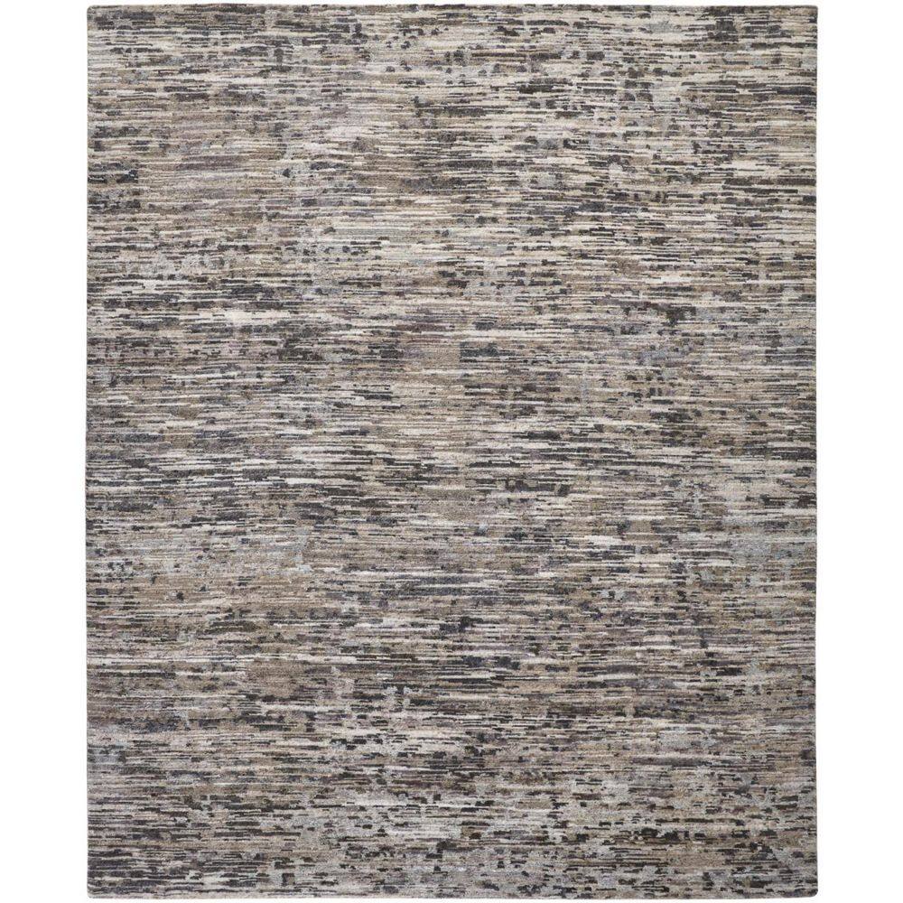 HomeRoots 4 ft. x 6 ft. Gray Abstract Area Rug 2000513333 - The Home Depot