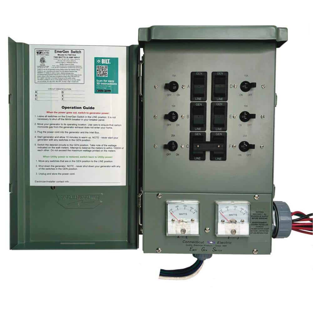 Connecticut Electric 30 Amp 240-Volt 7,500-Watt Non-Fused Type G2 ...