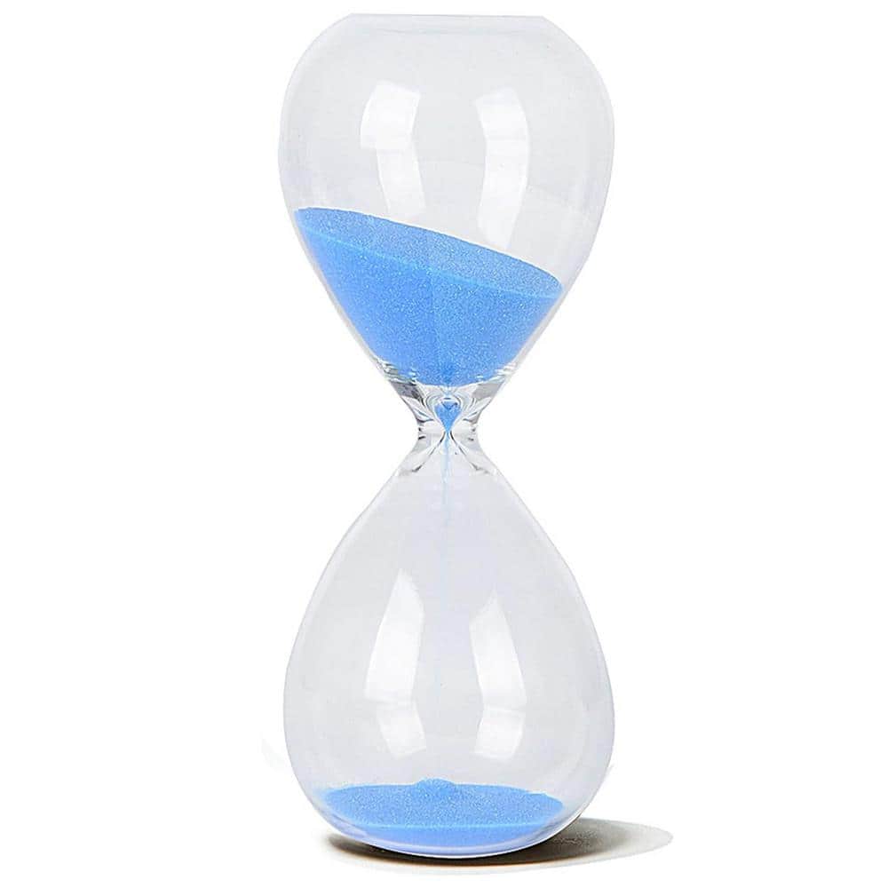 Afoxsos Blue Sand Hourglass 15-Minutes Timer with Durable Glass ...