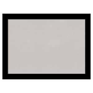 Amanti Art Brushed Nickel Framed Grey Corkboard 31 in. x 23 in Bulletin ...