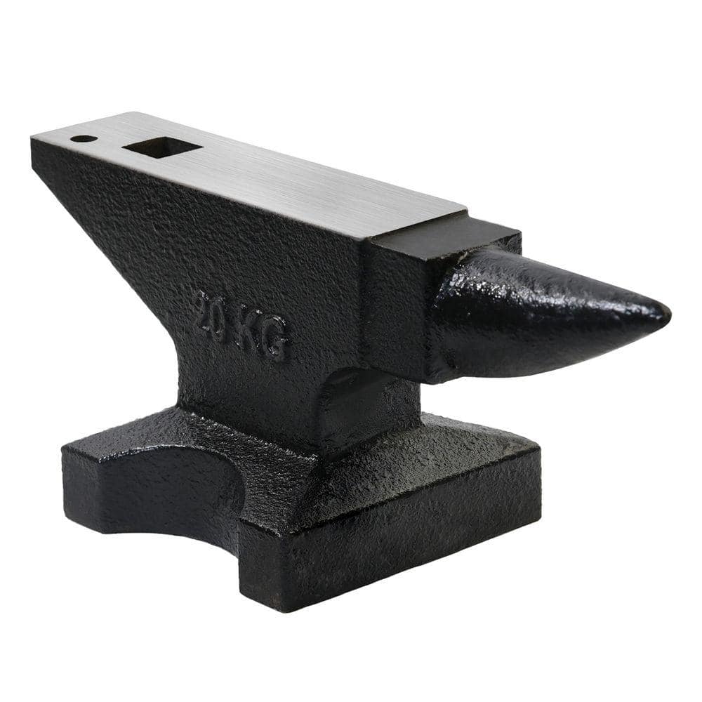 Huluwat Black 44 lbs. Cast Steel Single Horn Anvil with Stable Base for ...