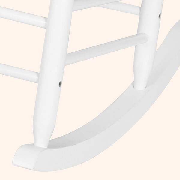 VEIKOUS White Solid Wood Patio Outdoor Rocking Chair Set (3 VEIKOUS White Solid Wood Patio Outdoor Rocking Chair Set (3
