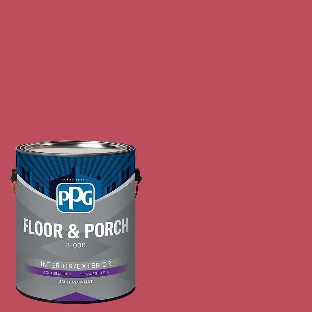 PPG 1 gal. PPG1186-6 Salsa Diane Satin Interior/Exterior Floor and ...