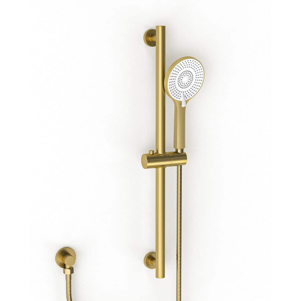 YAWWALK 3-Spray Wall Bar Shower Kits 1.8 GPM with Handheld Shower in ...