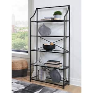 TRIBESIGNS WAY TO ORIGIN Frailey 79 in. Tall Black Wood 6-Shelf ...