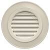 Builders Edge 28 in. x 28 in. Round Beige/Bisque Plastic Built-in ...