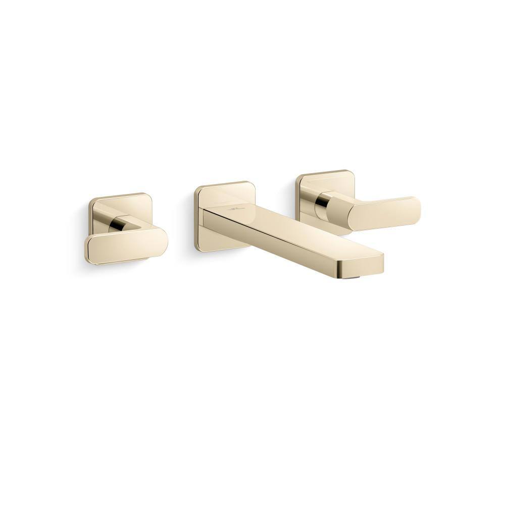 KOHLER Parallel Wall-Mount Bathroom Sink Faucet Trim 1.2 Gpm in Vibrant ...