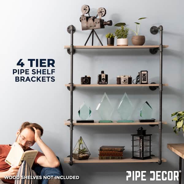 Industrial pipe shelving home depot store