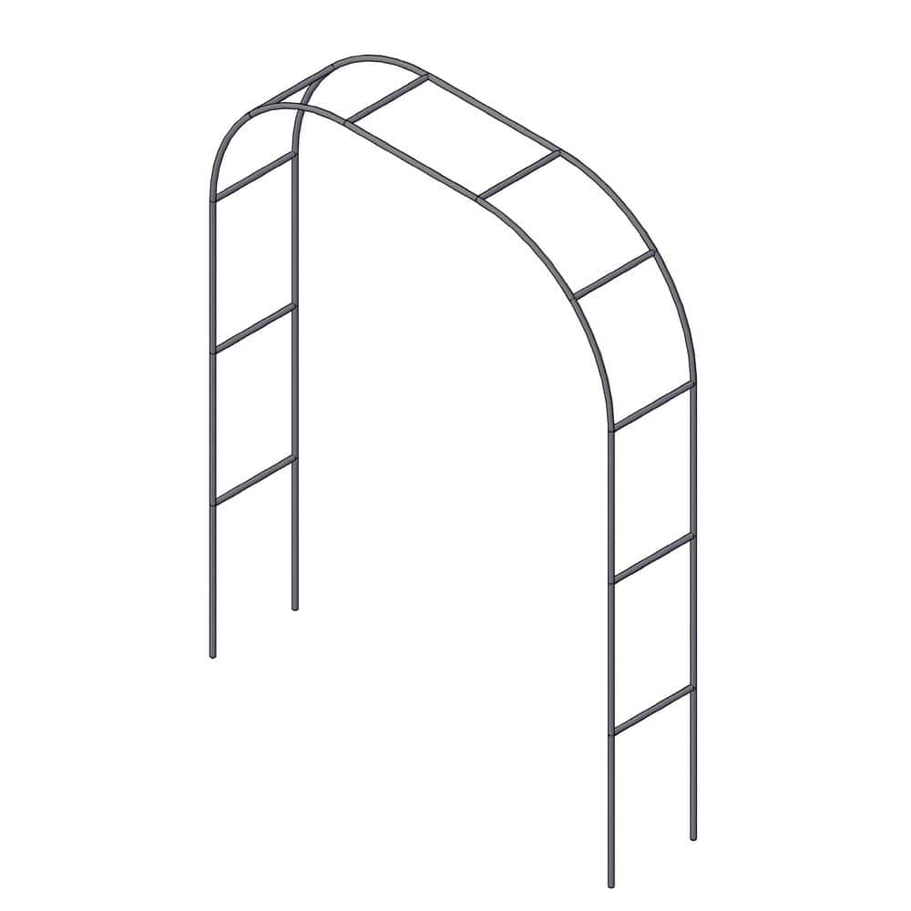 FAWEY TRED INC FAWEY 87 in. Metal Garden Arch, Wide Sturdy Metal ...