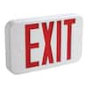 All-Pro All Pro White Thermoplastic AC LED Exit Sign with Red Letters ...